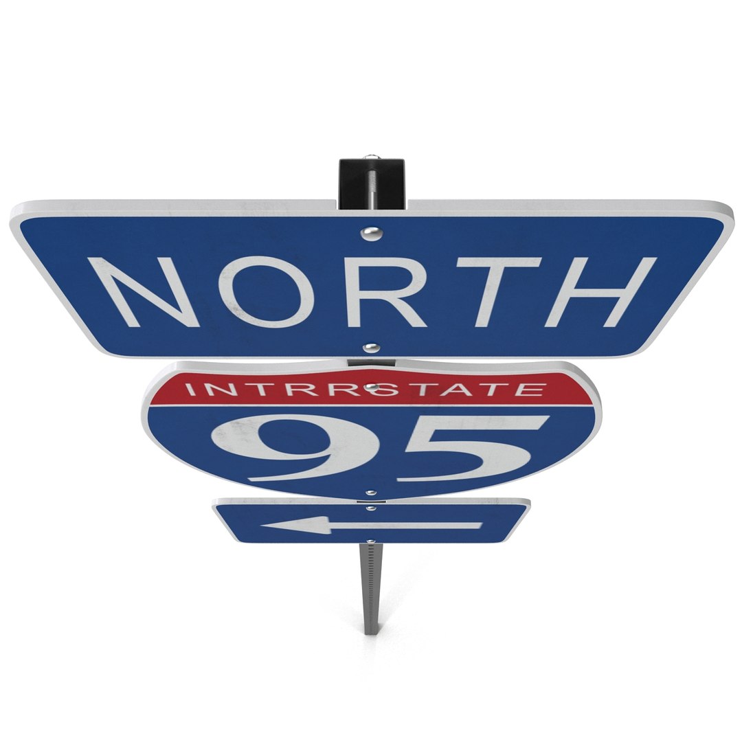 3d Model Highway Signage 9