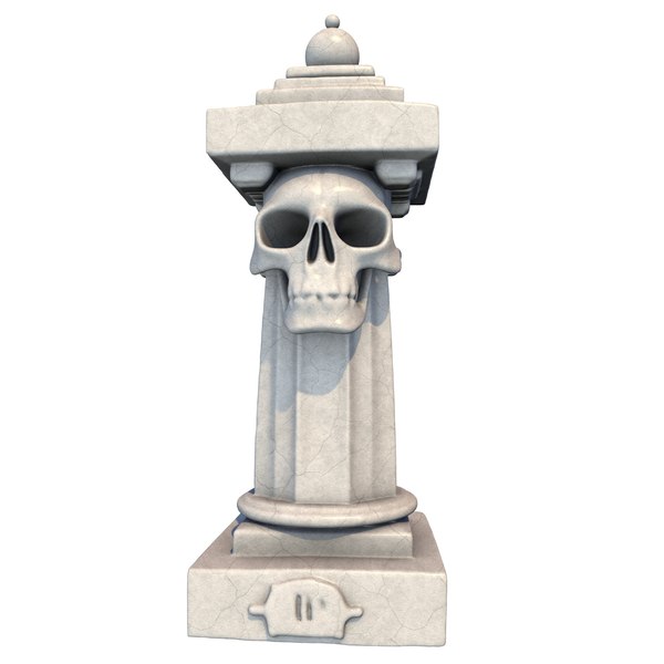 modelo 3d Pilar de calavera de piedra del templo 4 - TurboSquid 2417062