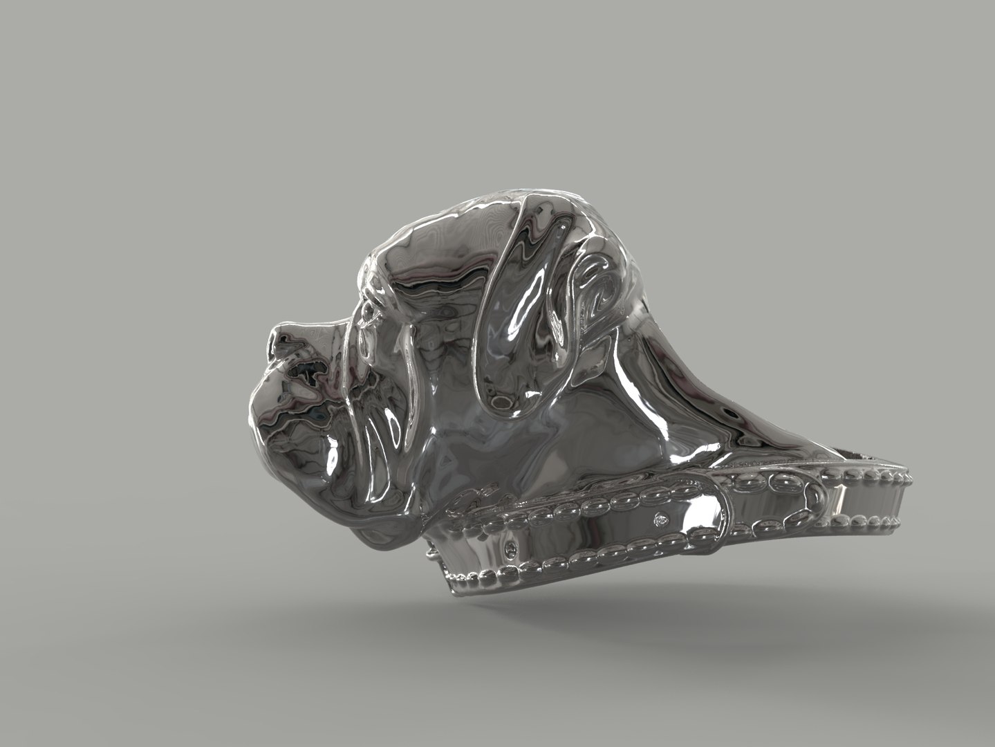 3d ring dog head model