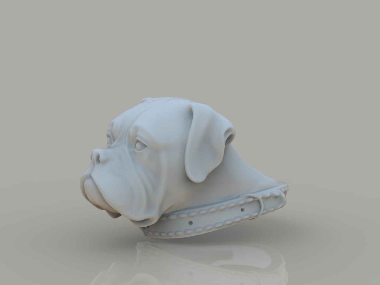 3d ring dog head model