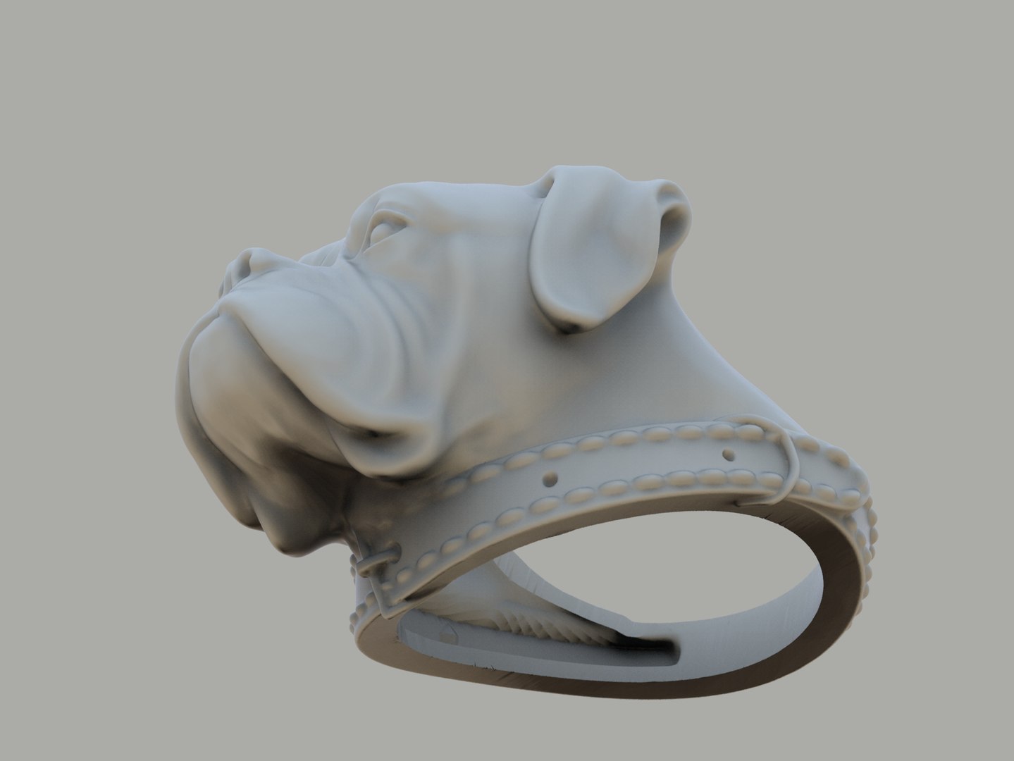 3d ring dog head model