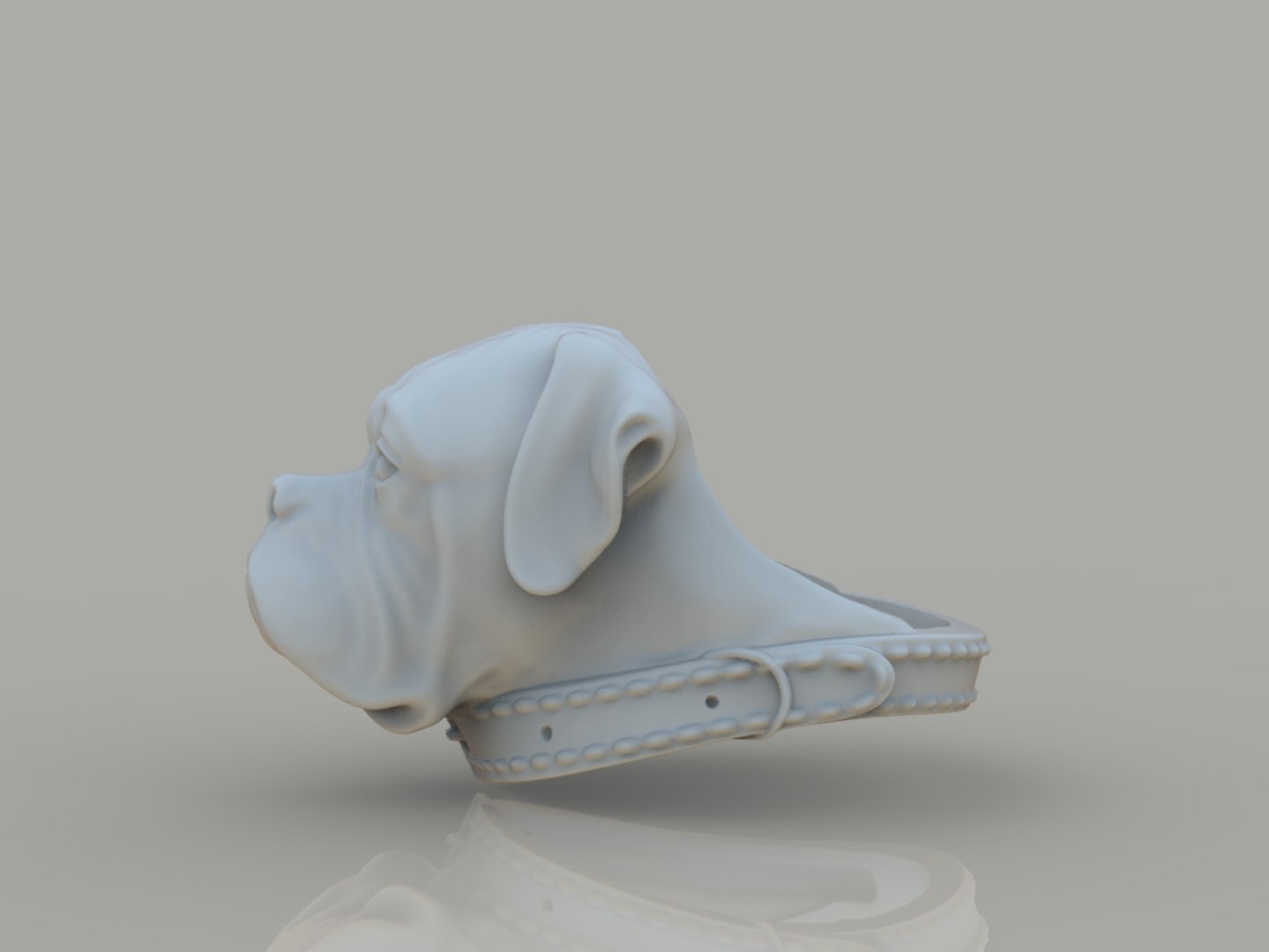 3d ring dog head model