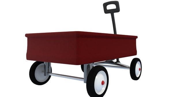 3D Red Wagon - TurboSquid 1859288