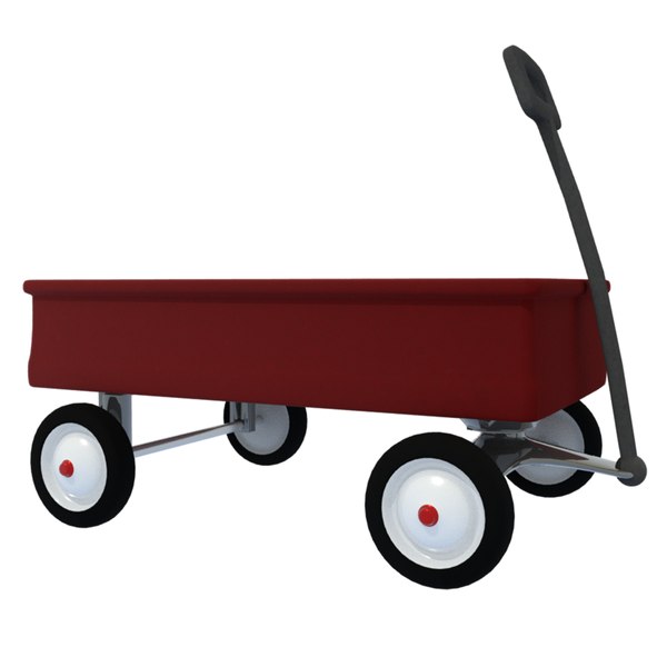 3D Red Wagon - TurboSquid 1859288