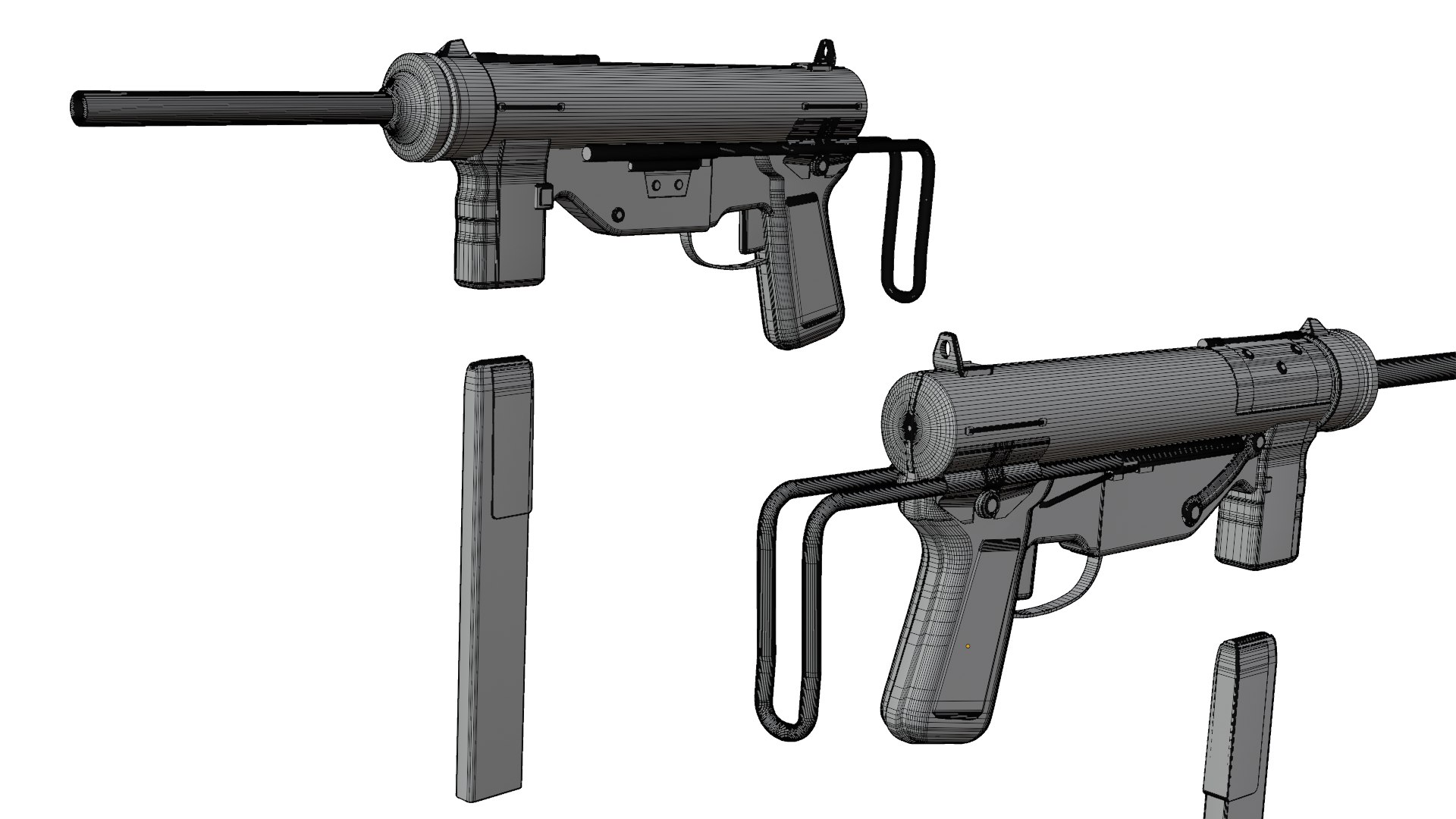 3D Grease Gun HIGH QUALITY 3d Model Game Ready Textured and Unwrapped ...