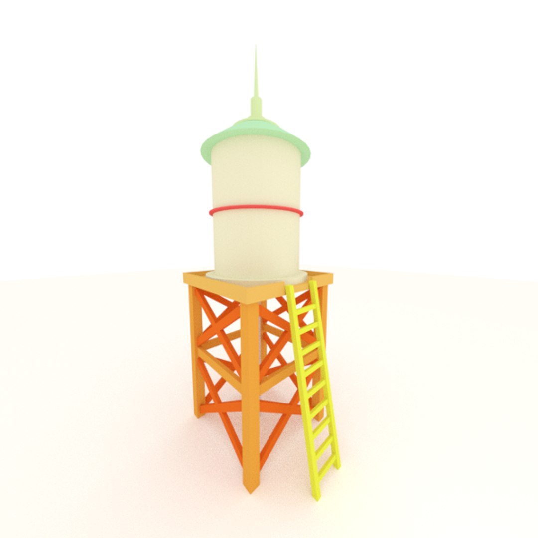 Water Tower 3D Model - TurboSquid 1206122