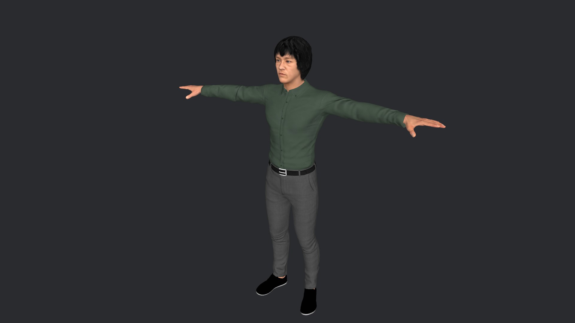 Bruce Lee Hyper Realistic Full Body Fully Rigged 3D Character 3D Model ...