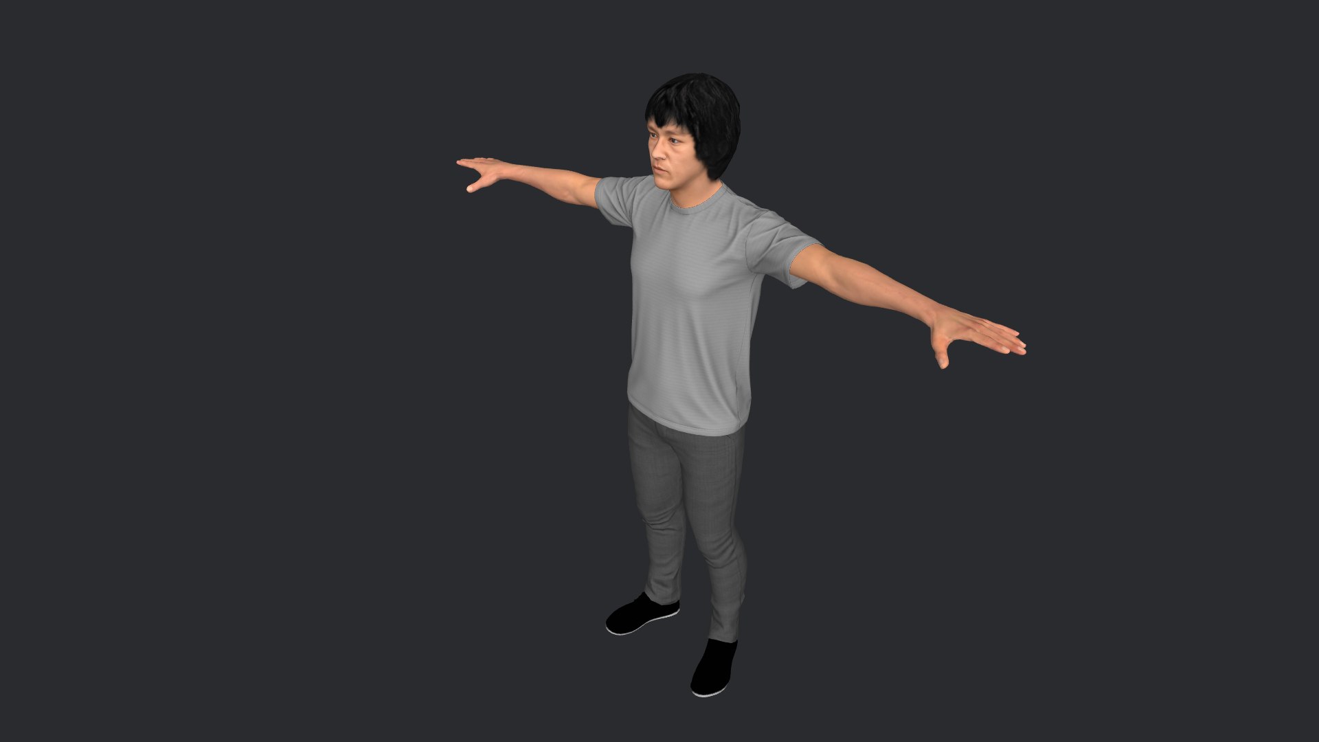 Bruce Lee Hyper Realistic Full Body Fully Rigged 3D Character 3D model ...