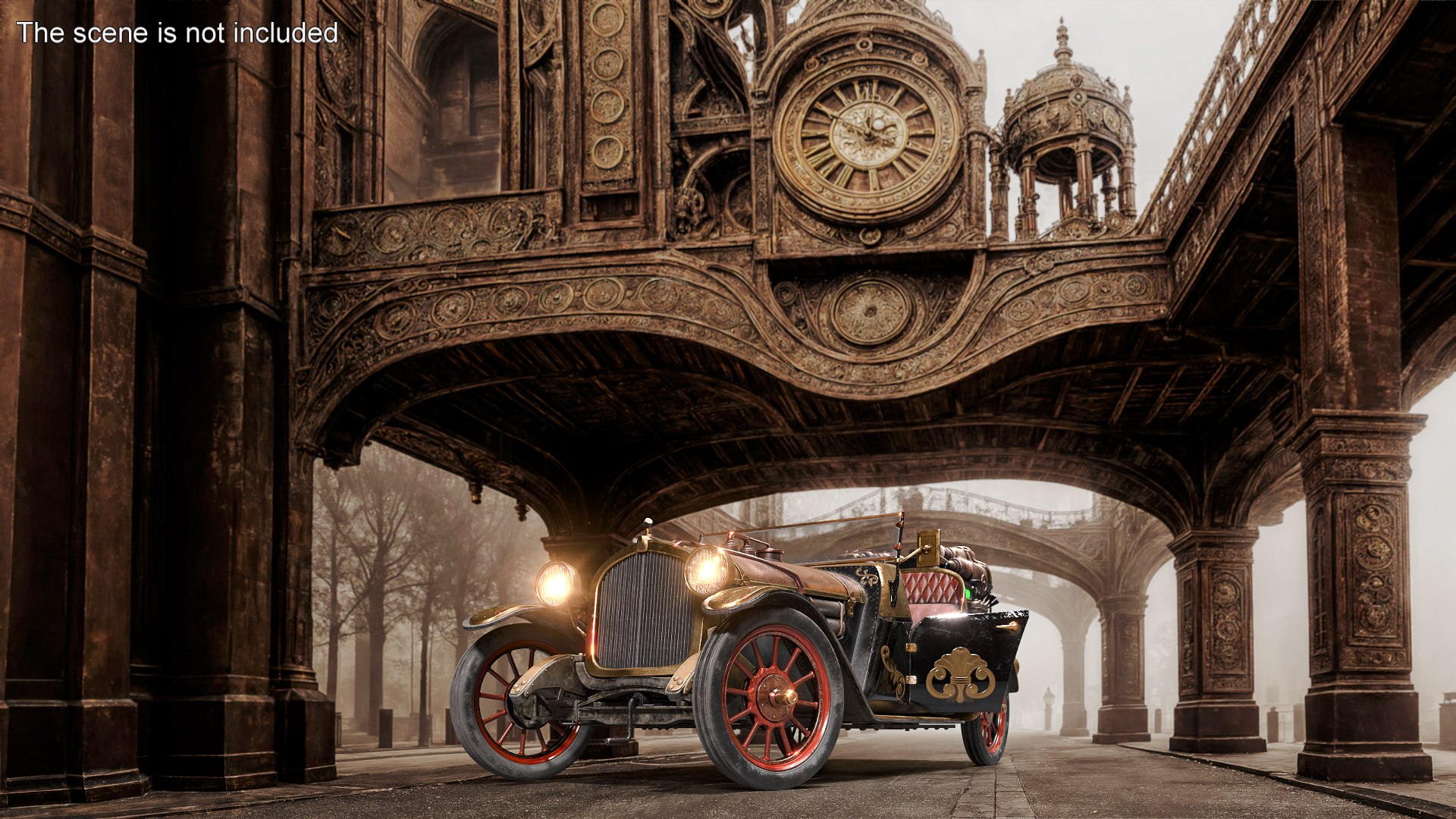 Vintage Steampunk Convertible Rigged For Maya 3D - TurboSquid 2412741