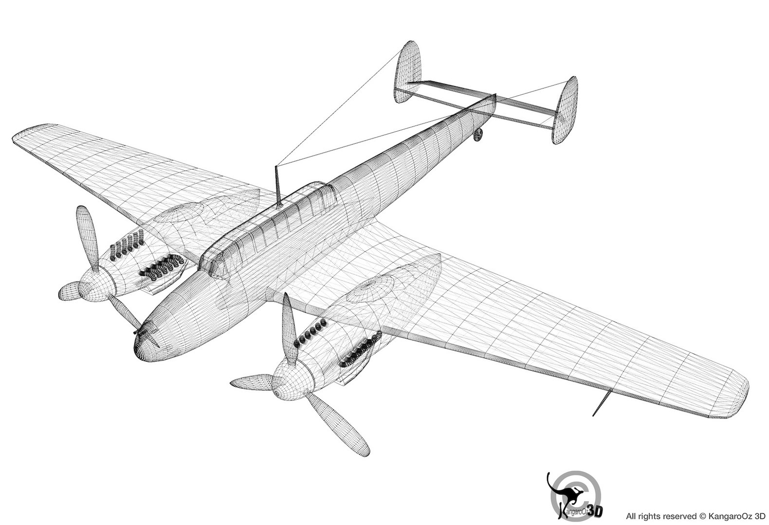 3d Messerschmitt Bf Airplane Plane Model