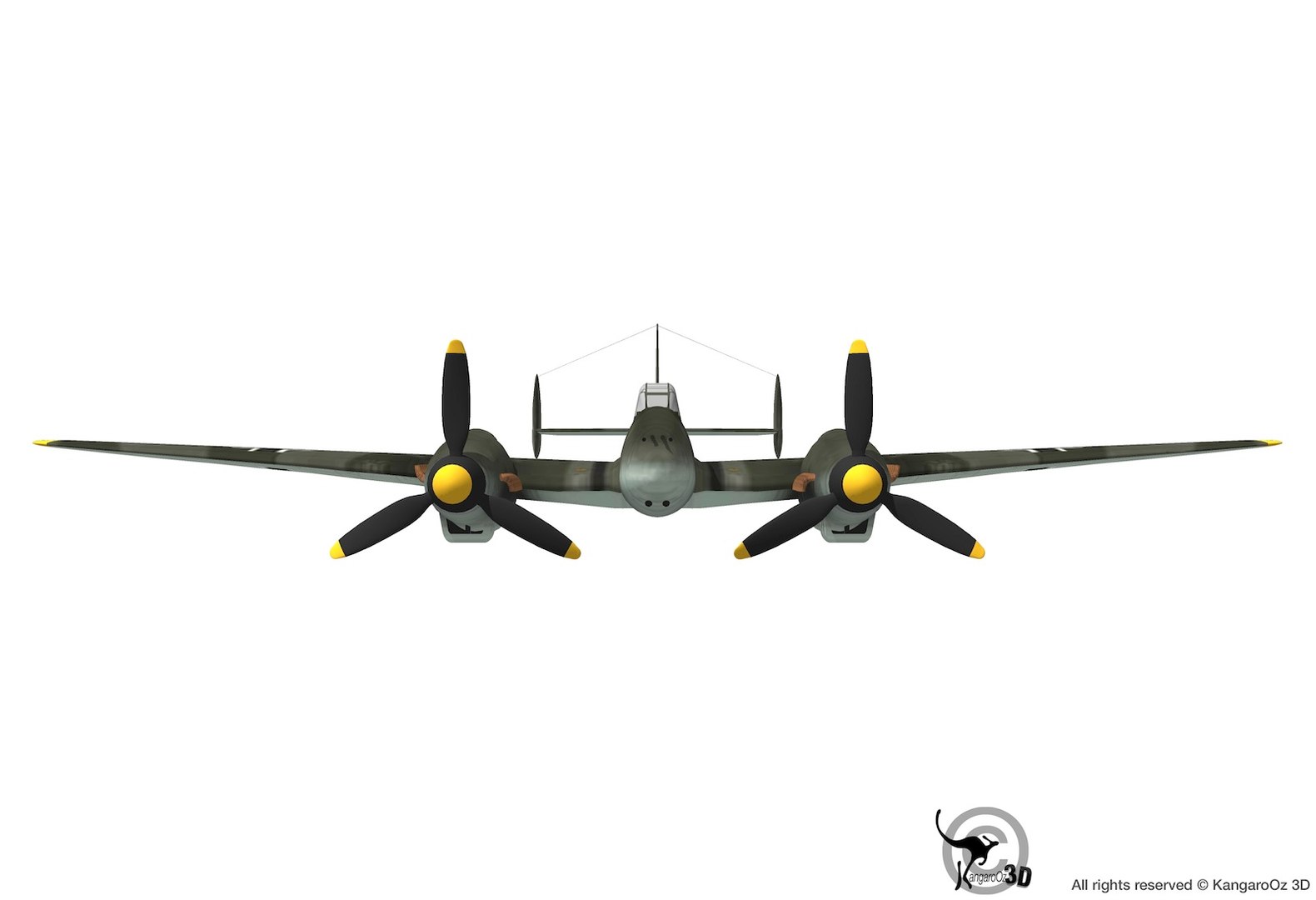 3d Messerschmitt Bf Airplane Plane Model