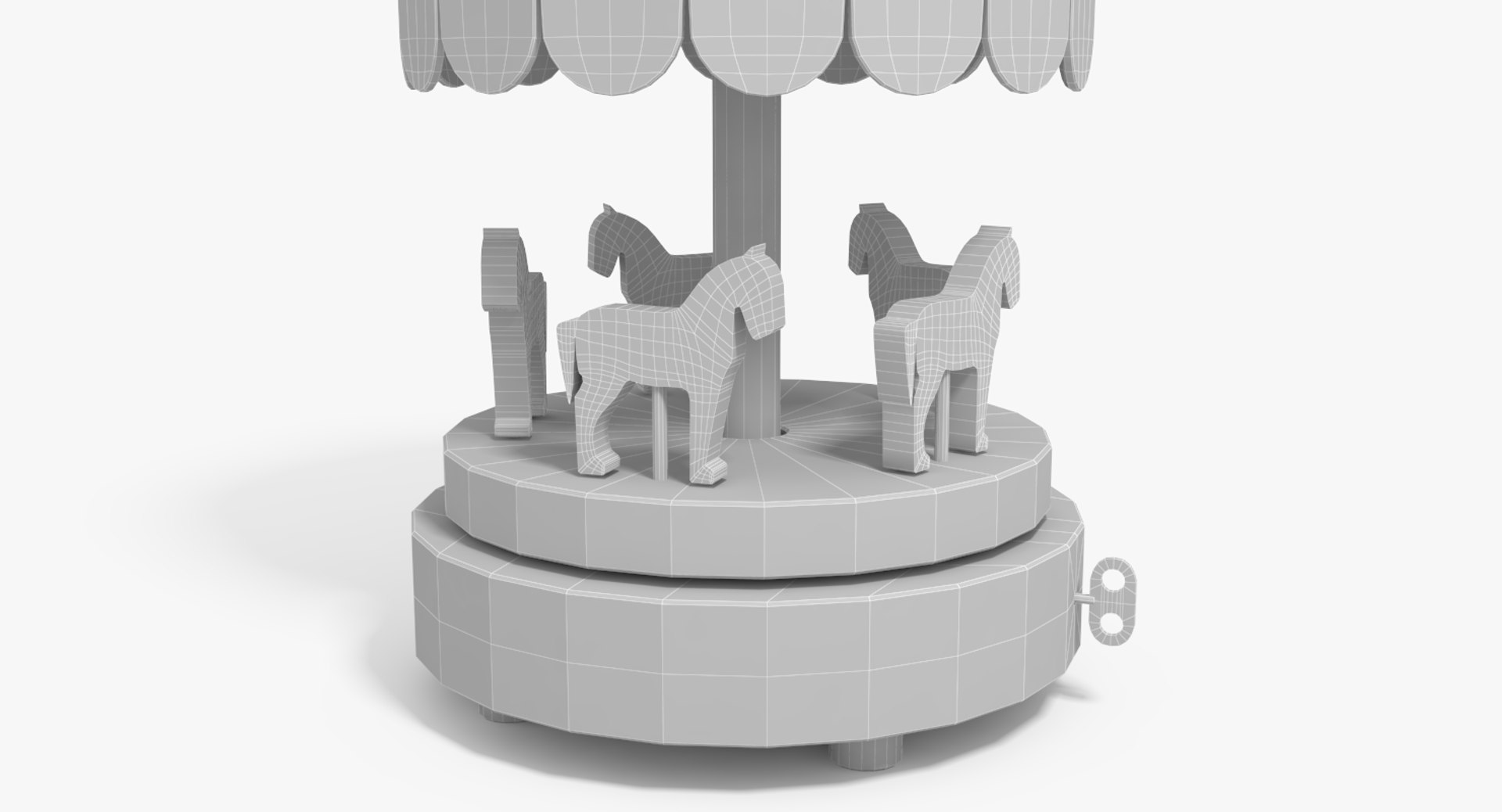 Wooden Carousel Toy 3d Max