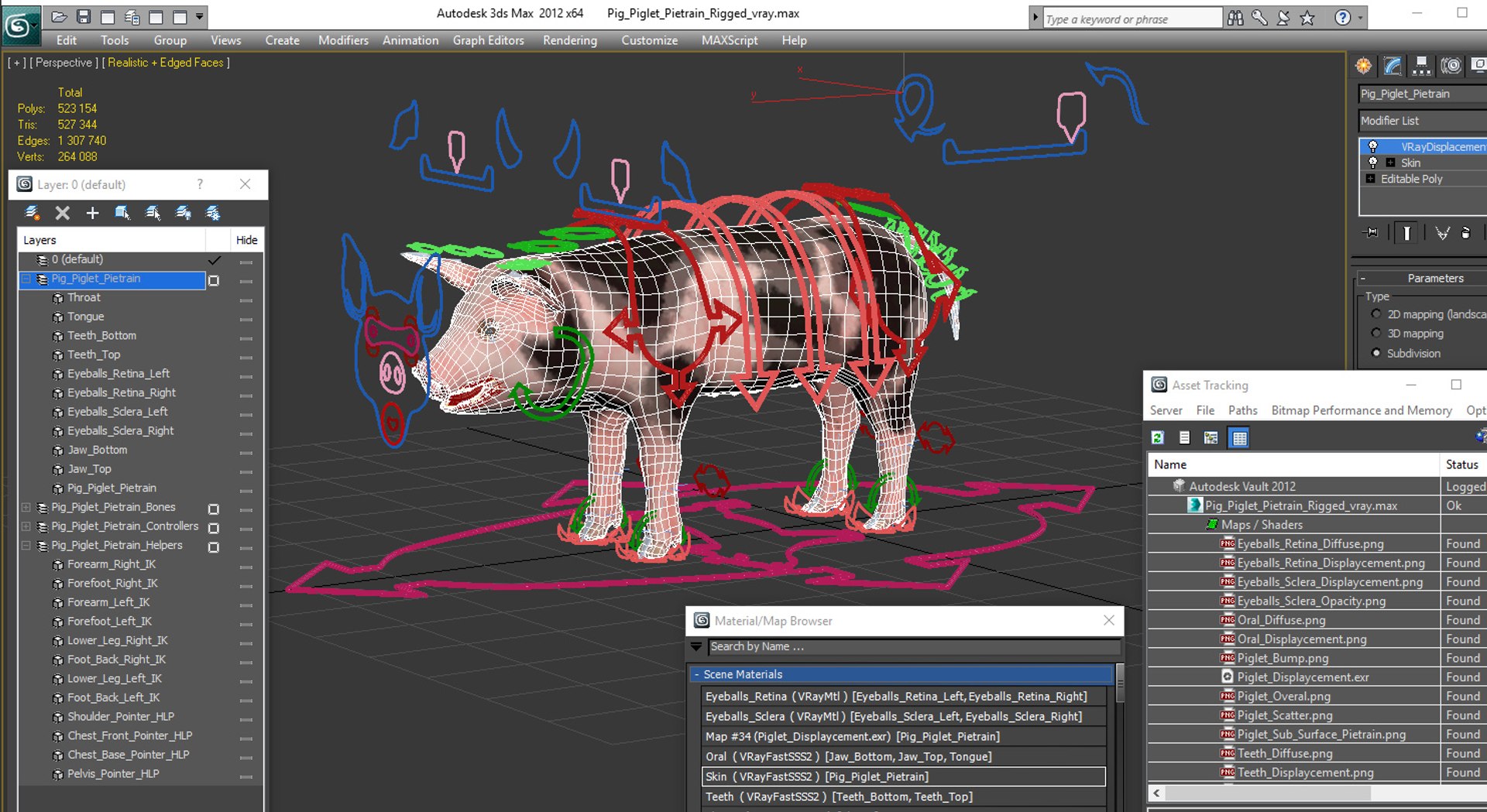 Pig Piglet Pietrain Rigged 3D Model - TurboSquid 1358876