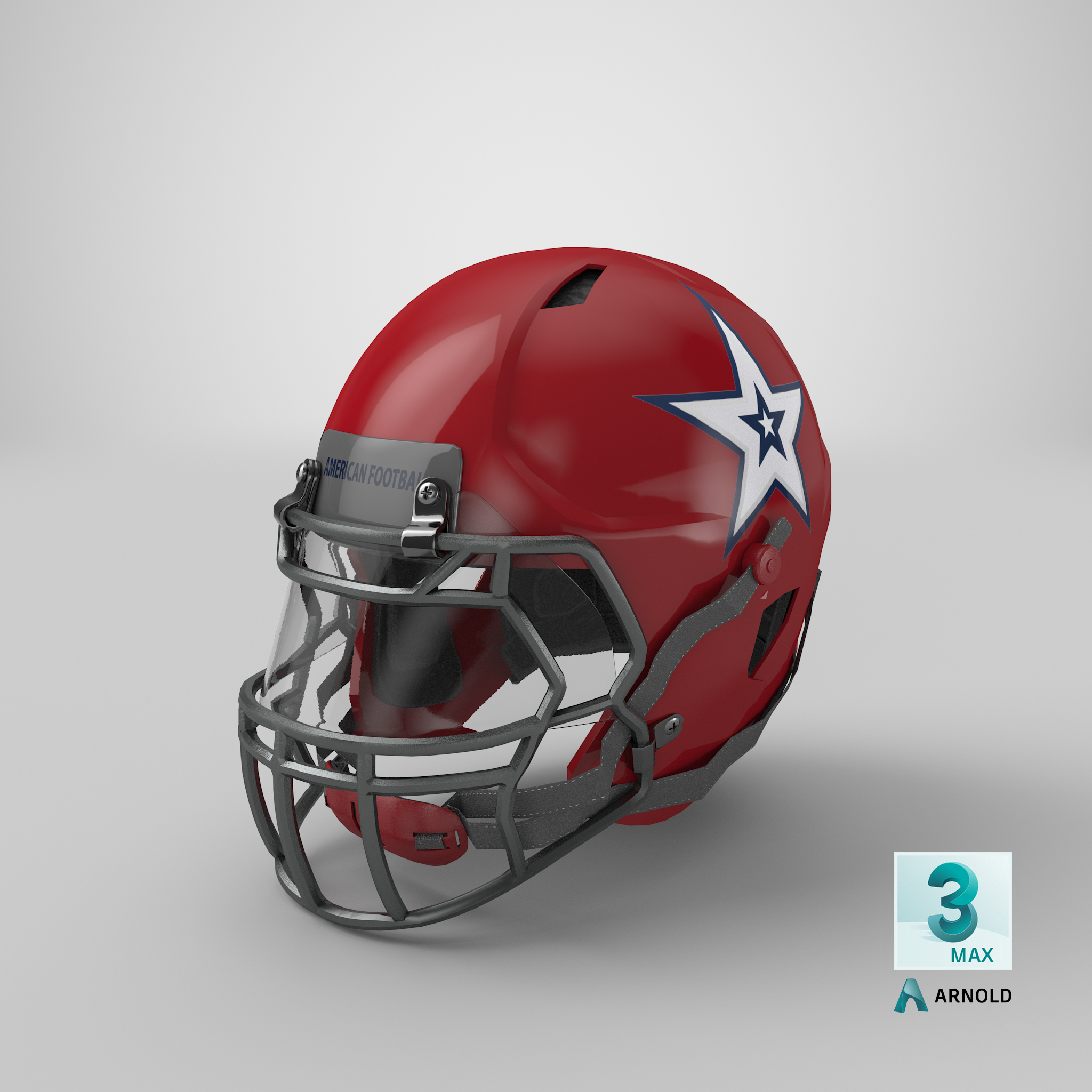3D red football helmet - TurboSquid 1455719