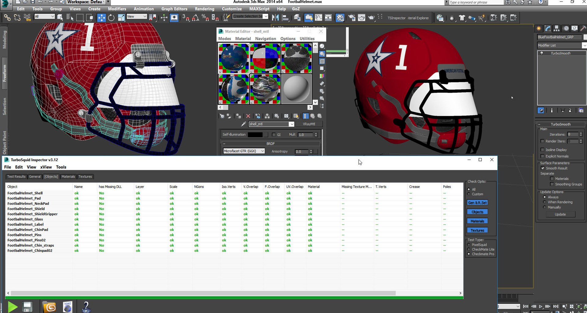 3D red football helmet - TurboSquid 1455719