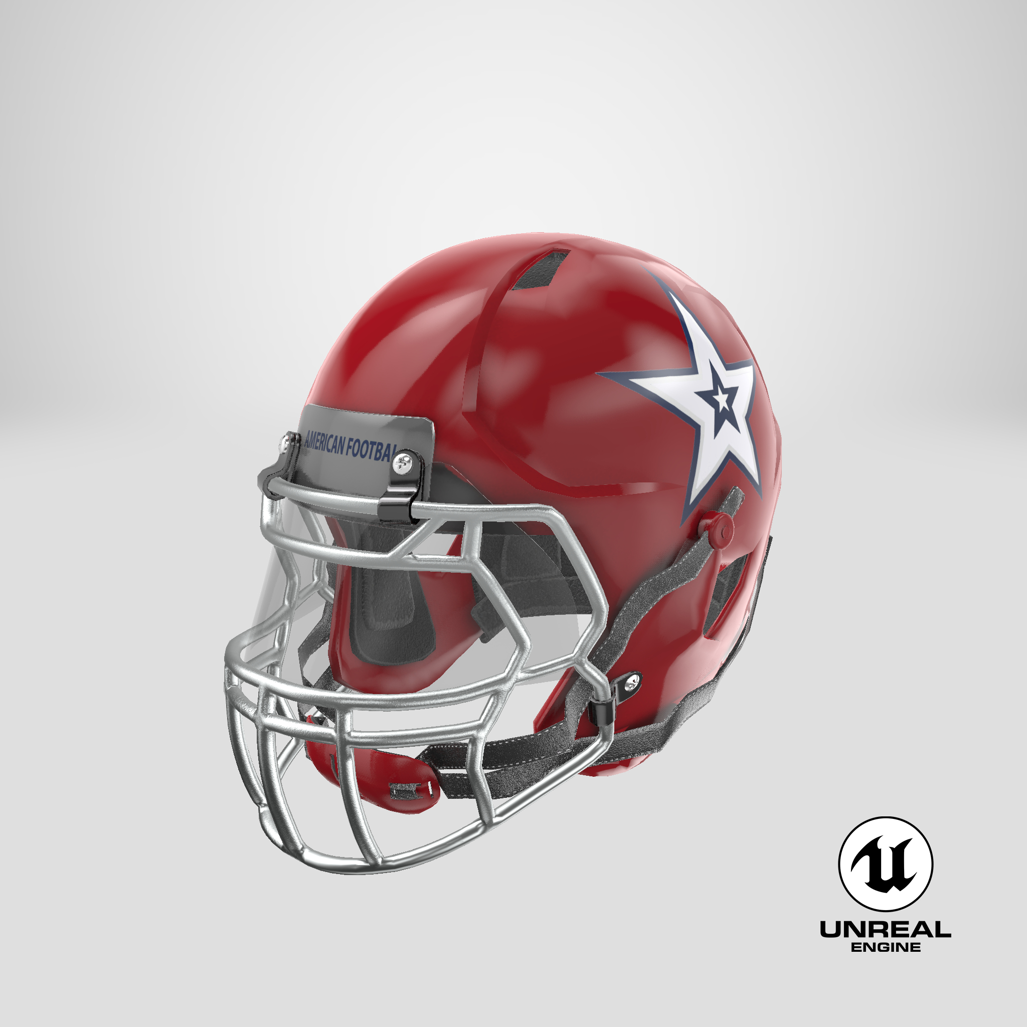 3D red football helmet - TurboSquid 1455719