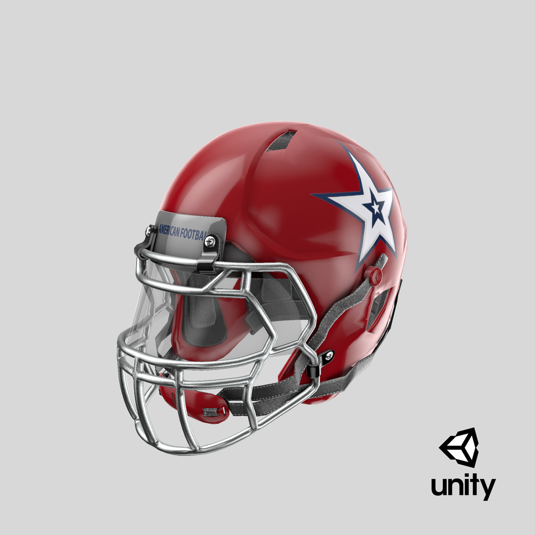 3D red football helmet - TurboSquid 1455719
