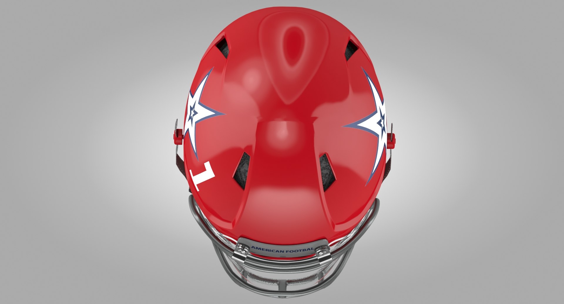 3D red football helmet - TurboSquid 1455719