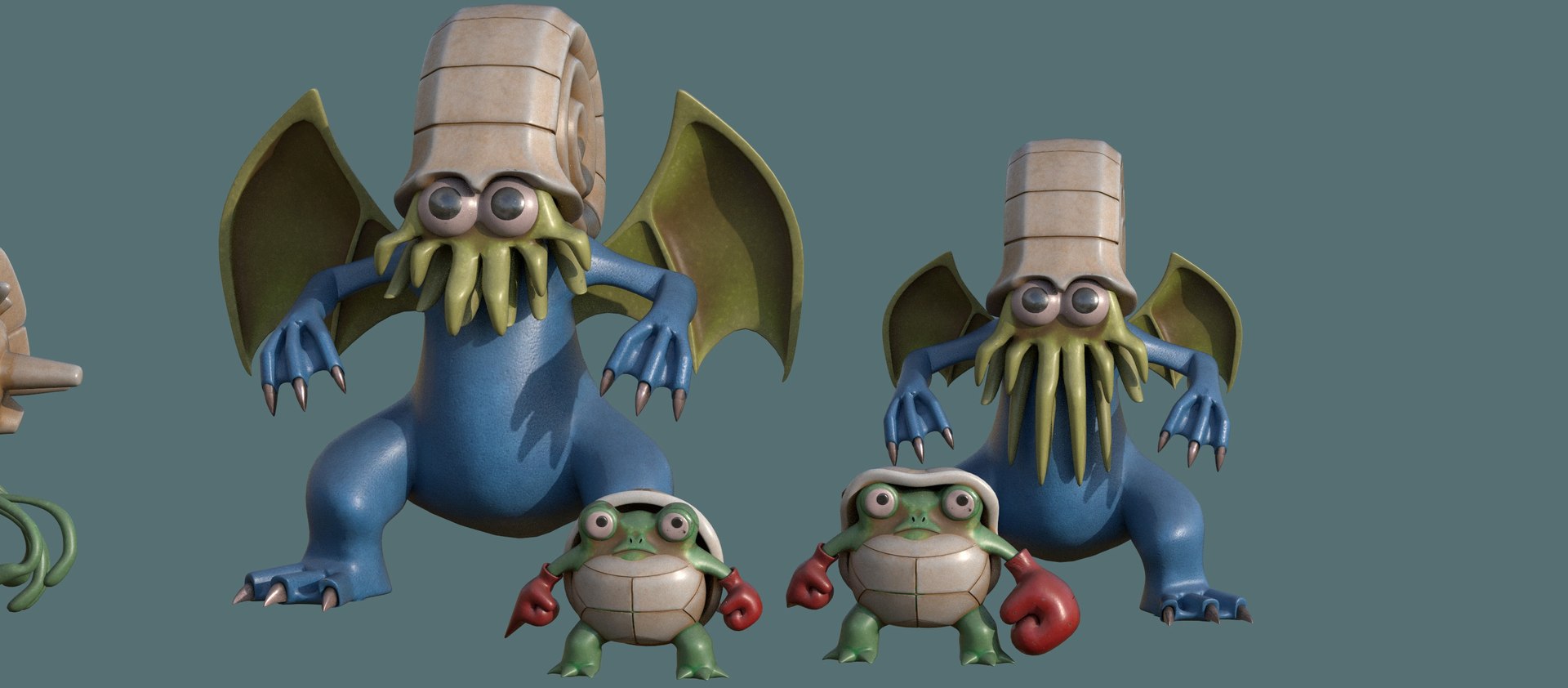 3D Game Ready Creature Bundles- Water And Sea Monsters- Evolution ...