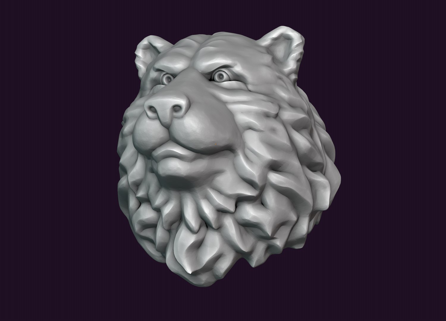 Bear Head Model - TurboSquid 1876288