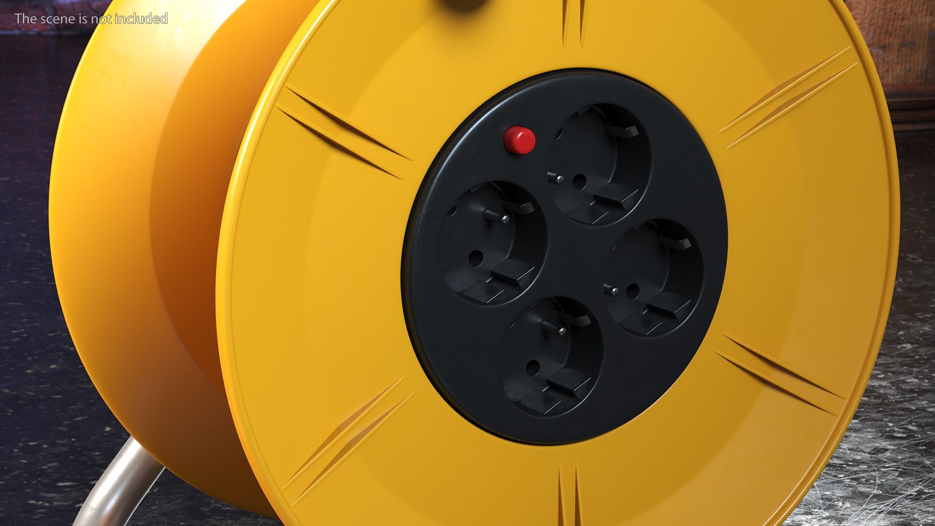 Empty Electric Cable Reel With CEE 7 Outlets Model - TurboSquid 1870877