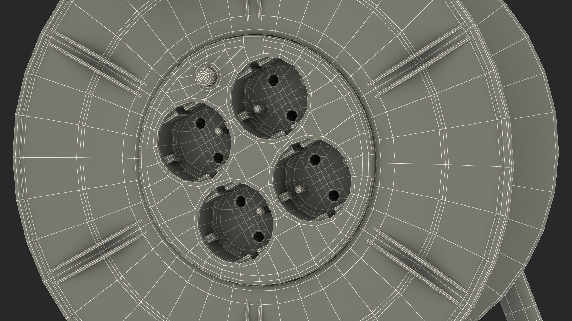 Empty Electric Cable Reel With CEE 7 Outlets Model - TurboSquid 1870877