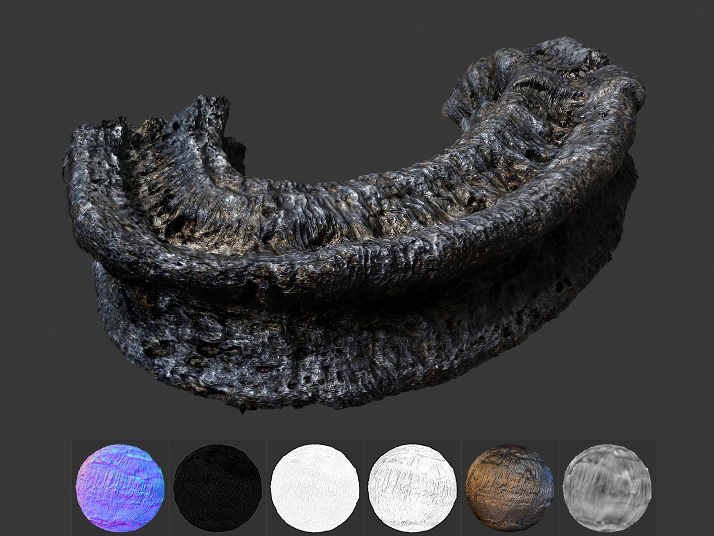 3d model rocks hell 8k