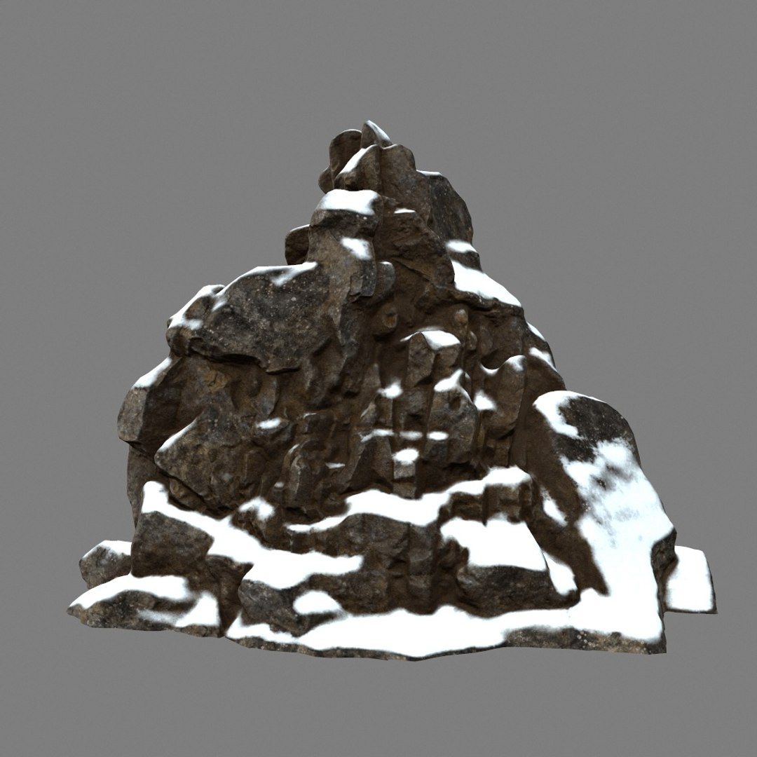 3D Model Rock Snow - TurboSquid 1217936