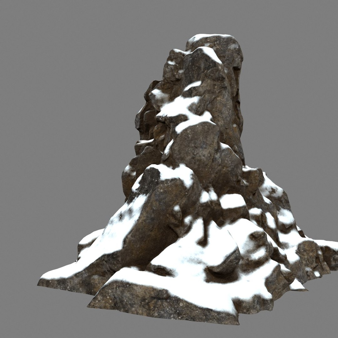 3D Model Rock Snow - TurboSquid 1217936
