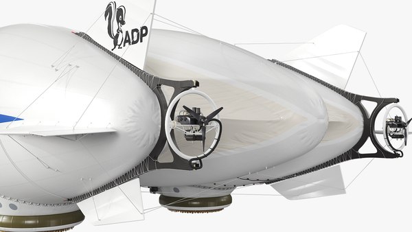 modèle 3D de Dirigeable cargo Lockheed Martin LMH-1 blanc moderne avec ...