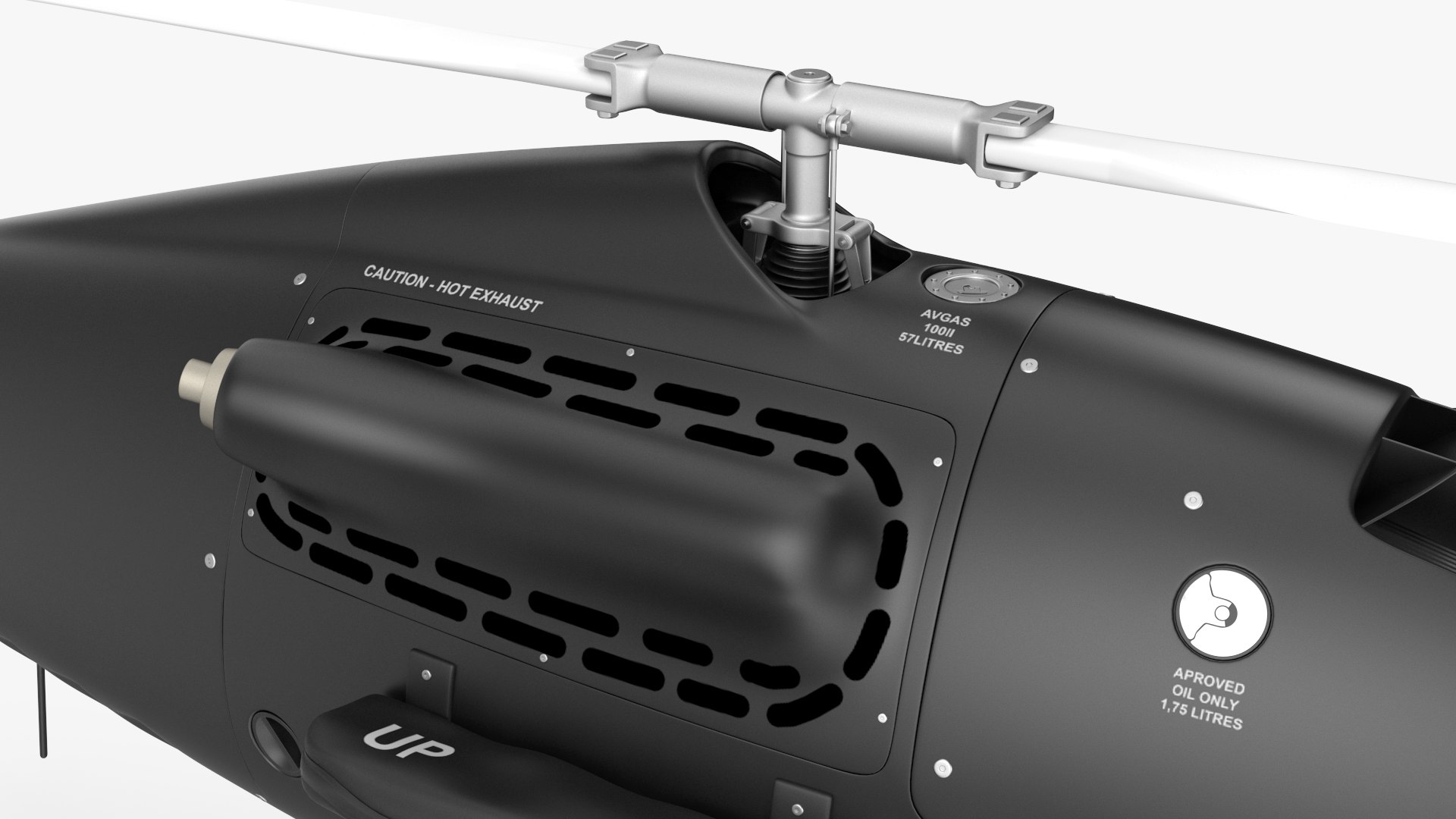 3D model Schiebel Camcopter S100 UAV Rotorcraft Black Rigged for Cinema ...