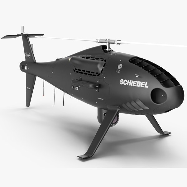 Schiebel Camcopter S100 UAV Rotorcraft Black Rigged for Cinema 4D 3D 모델 ...
