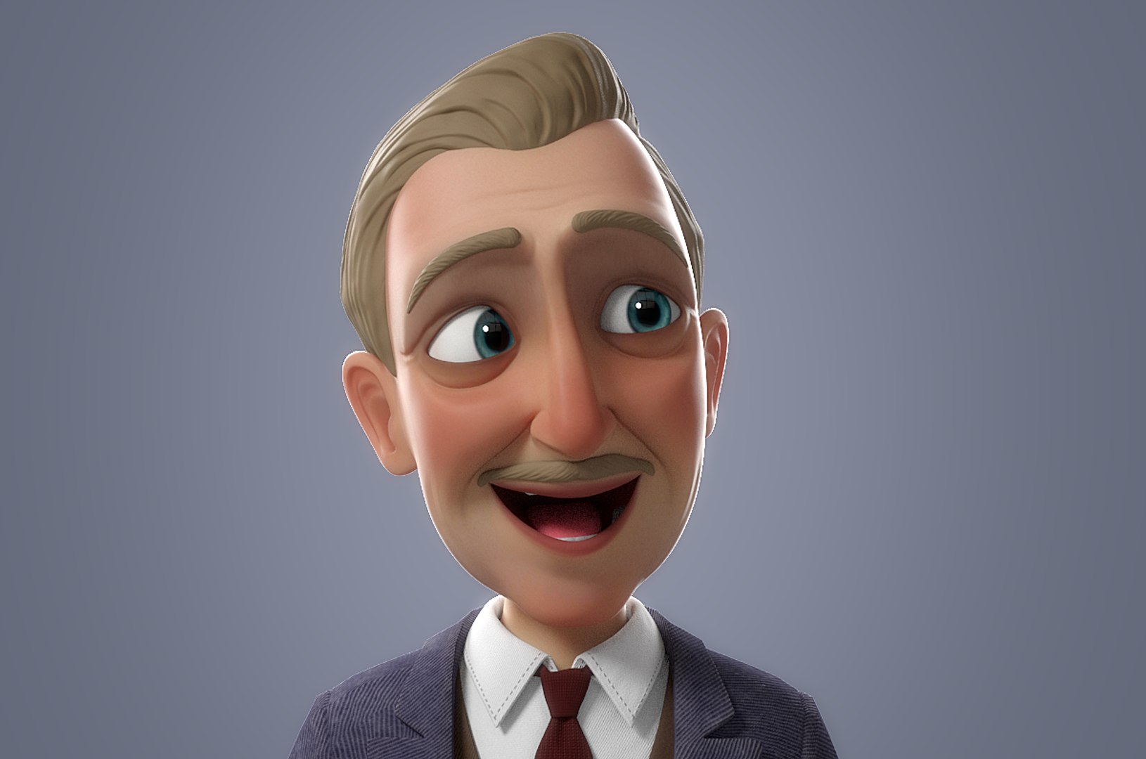 3D cartoon old man rigged - TurboSquid 1270499