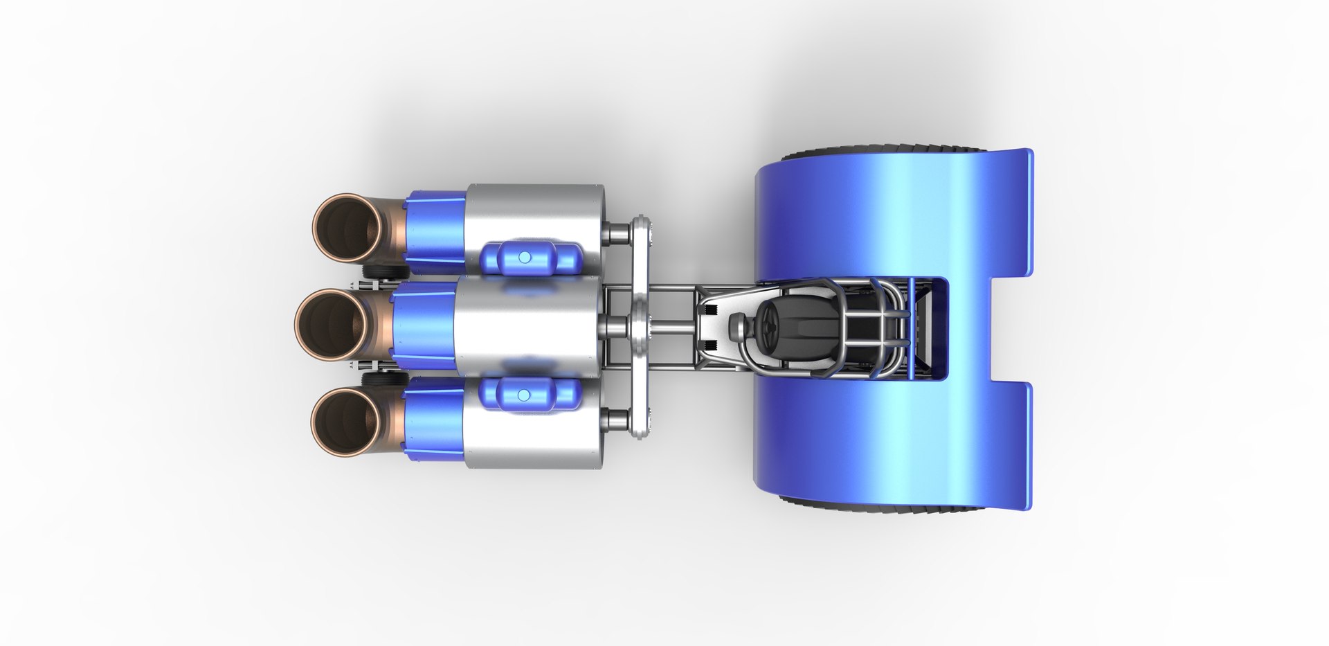 Diecast Pulling Tractor With 3 Jet Engines Scale 1 To 25 Model ...