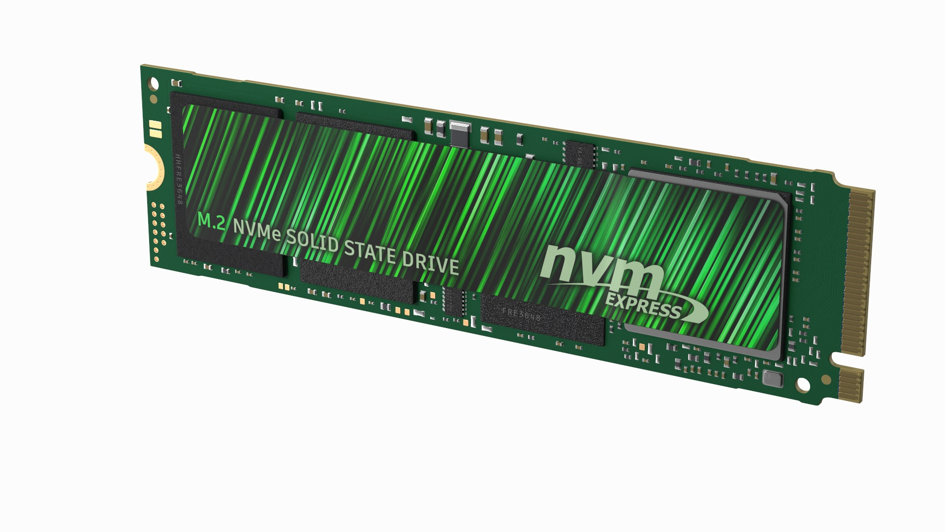 3D M2 NVMe SSD Green 1 TB - TurboSquid 2146172