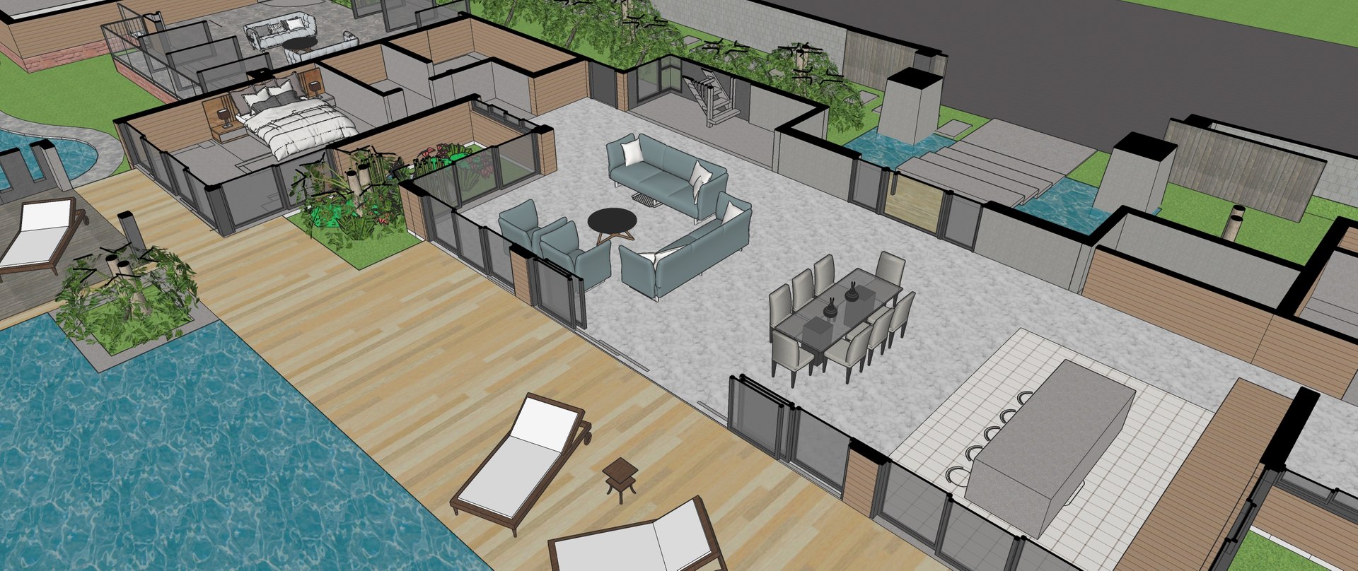 3D Resort Village Modern Model - TurboSquid 1595913