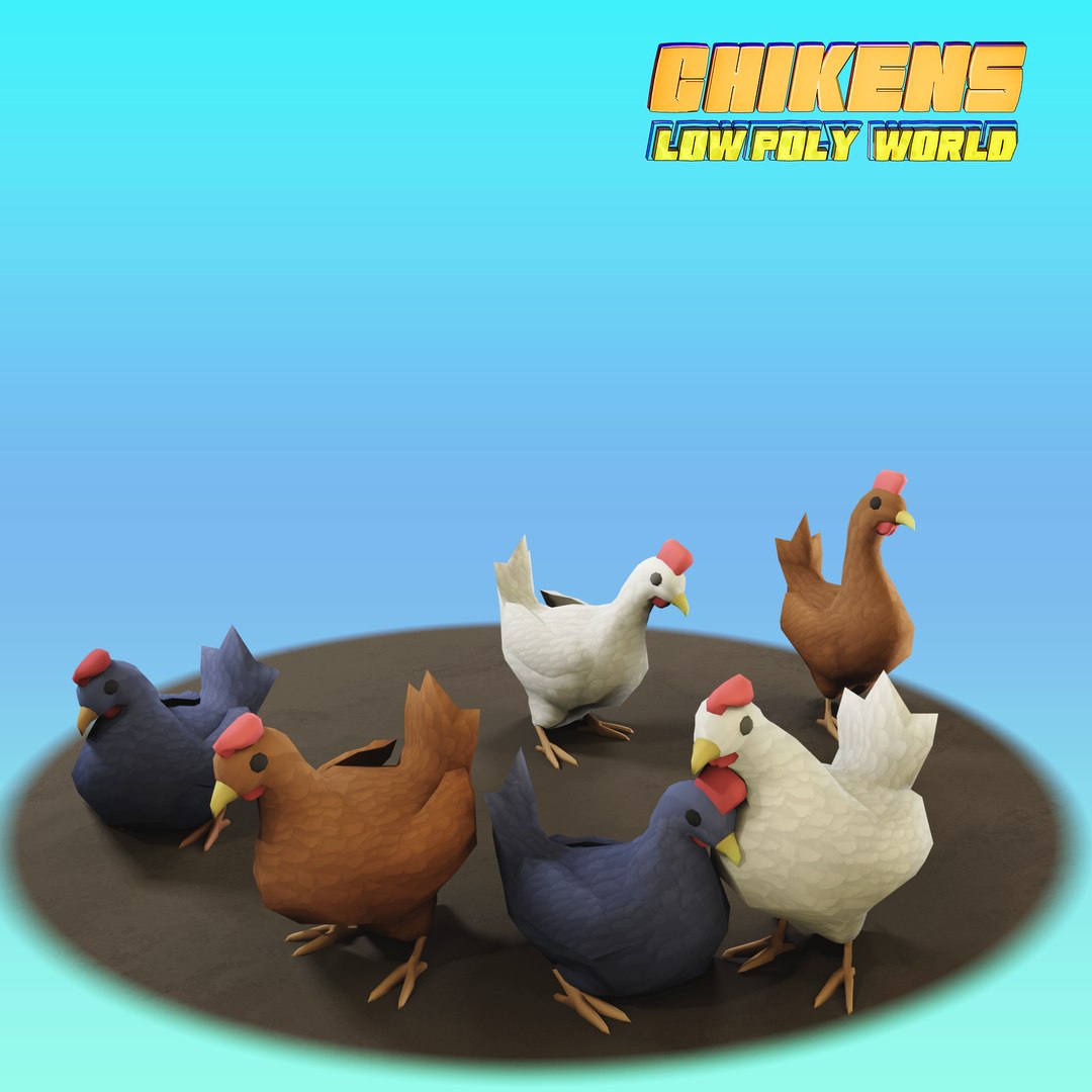 3D Chikens - TurboSquid 2233576