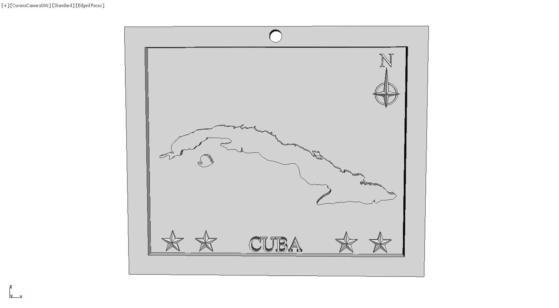 Cuba Map Print 3D Model - TurboSquid 1727023