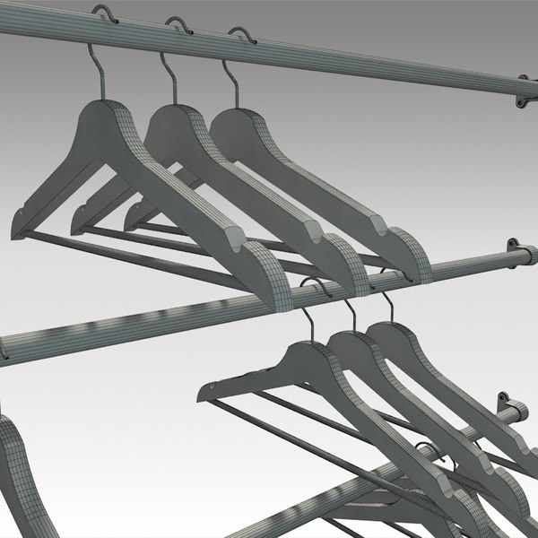 3D hangers wood model - TurboSquid 1225287