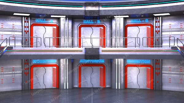 Virtual Lobby model - TurboSquid 1819423