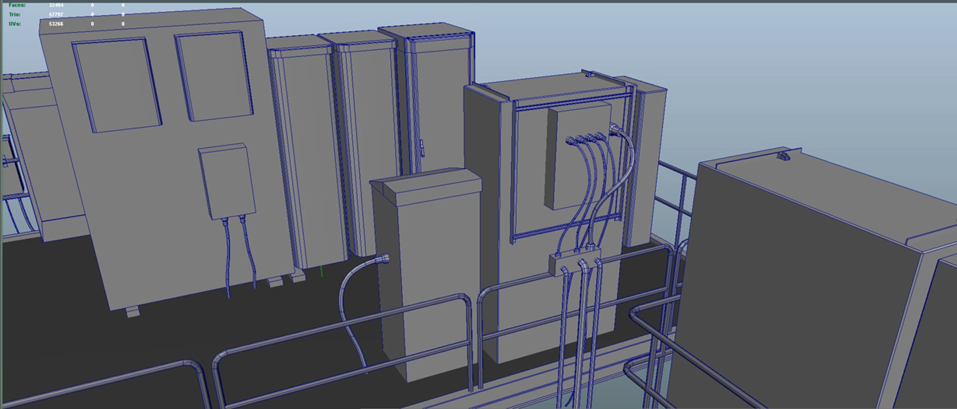Rooftop Electrical Boxes 3d Model