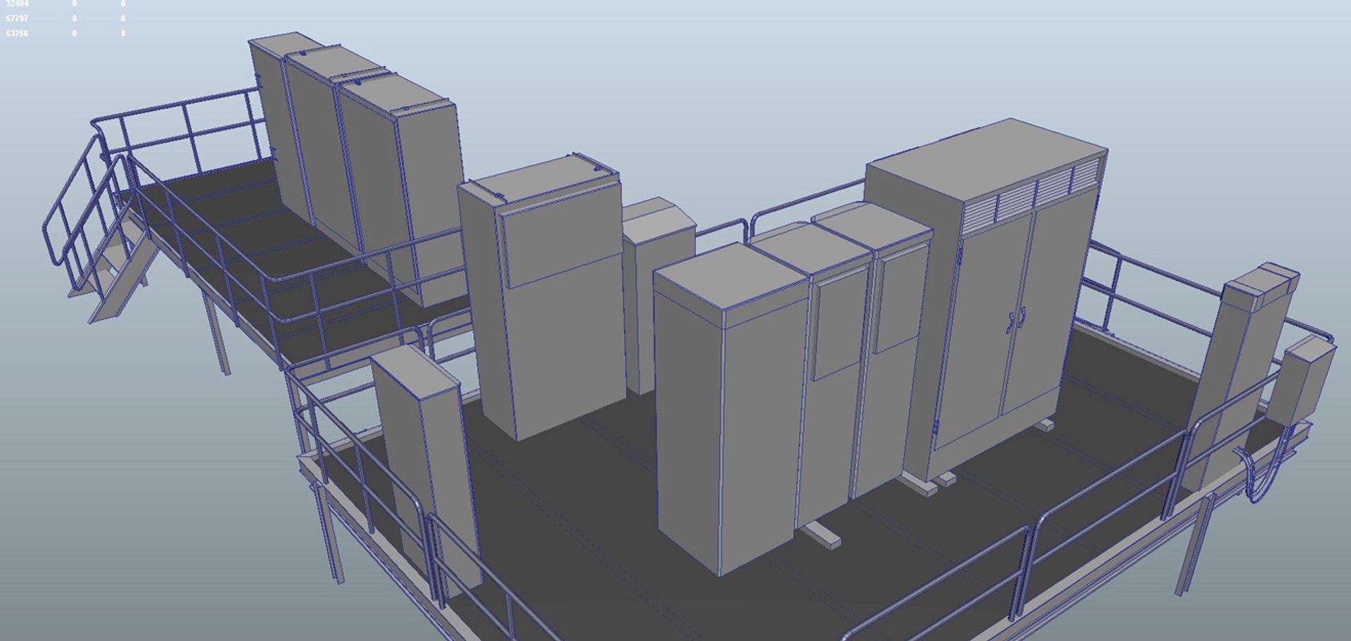 Rooftop Electrical Boxes 3d Model