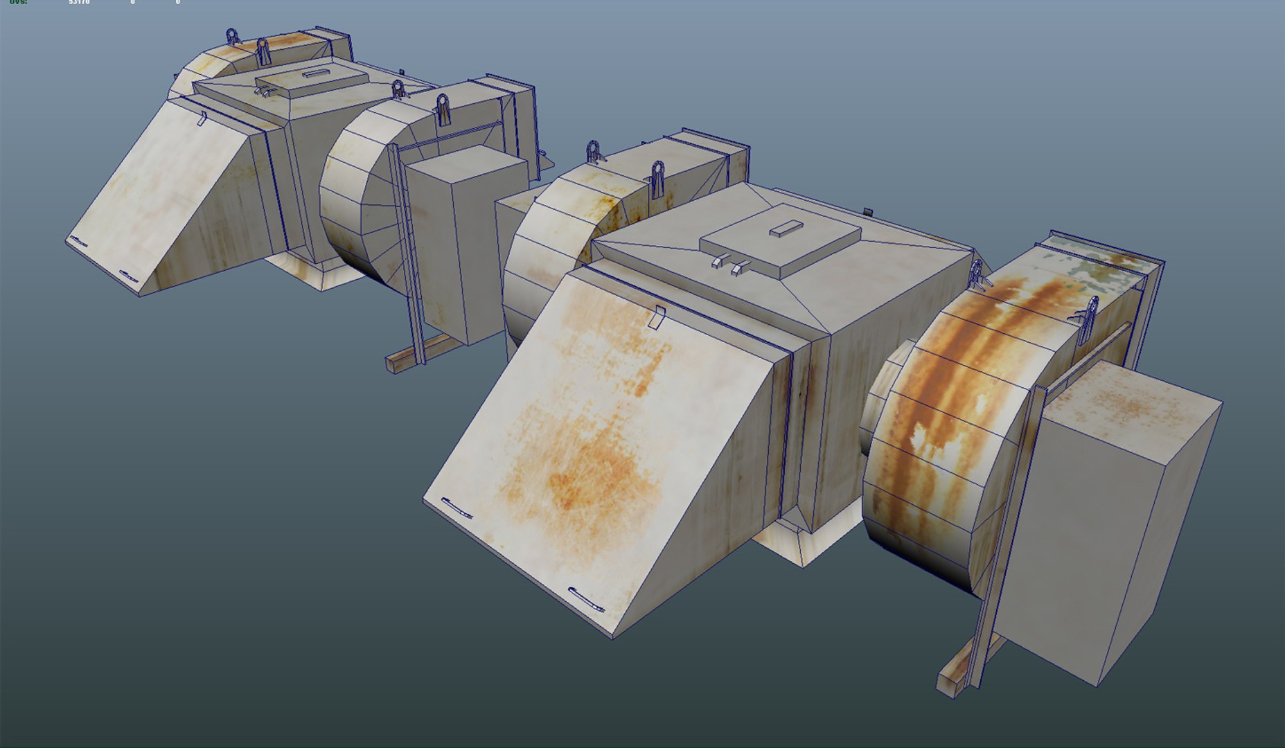 Rooftop Electrical Boxes 3d Model