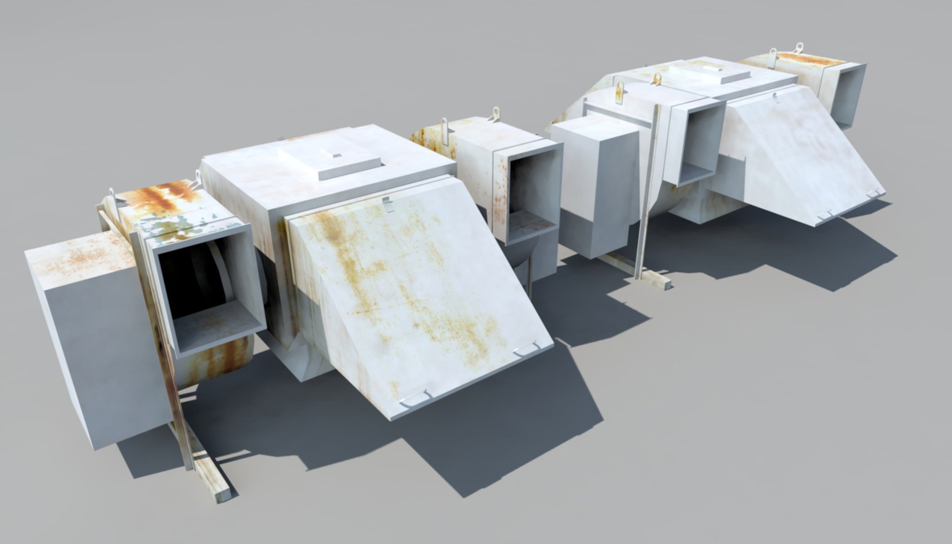 Rooftop Electrical Boxes 3d Model