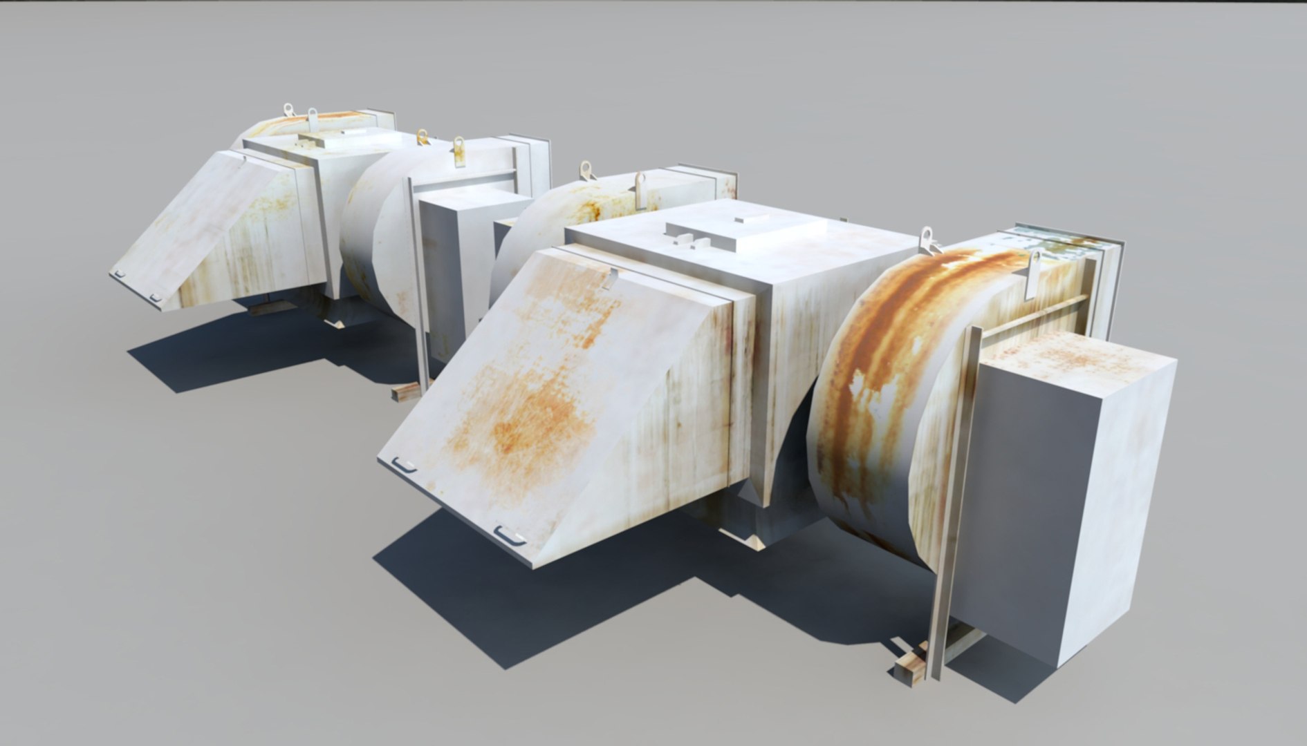 Rooftop Electrical Boxes 3d Model