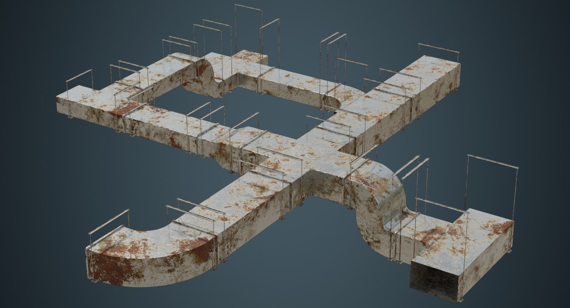 3D Hvac Duct 1b Model - TurboSquid 1577295