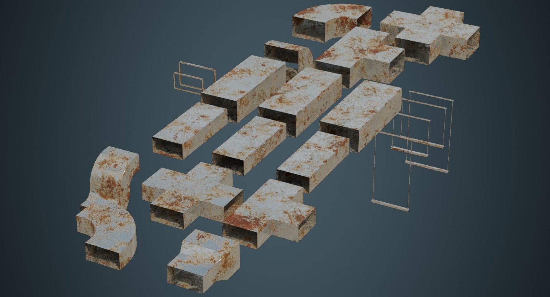 3D Hvac Duct 1b Model - TurboSquid 1577295