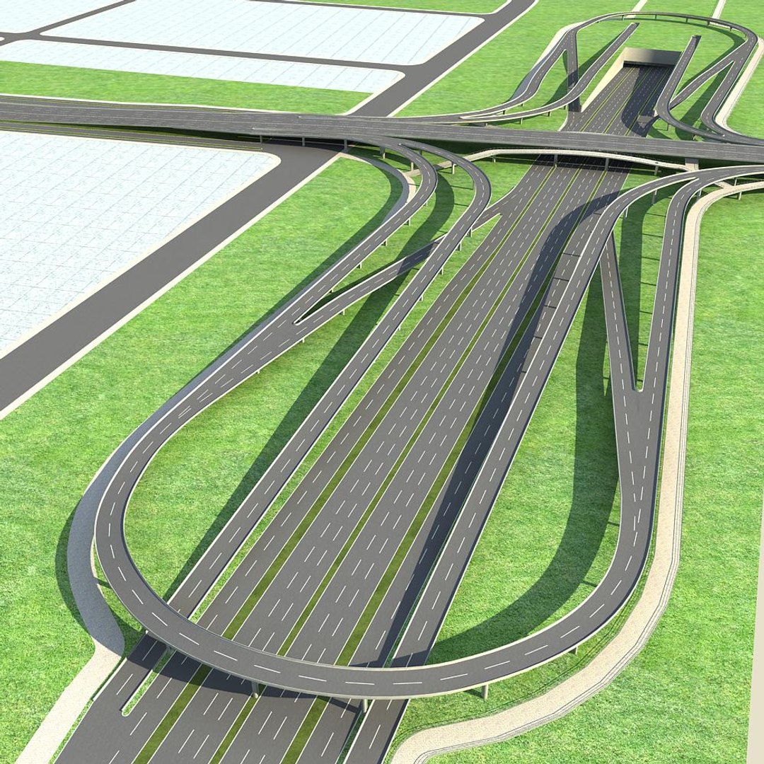 3ds max highway road way