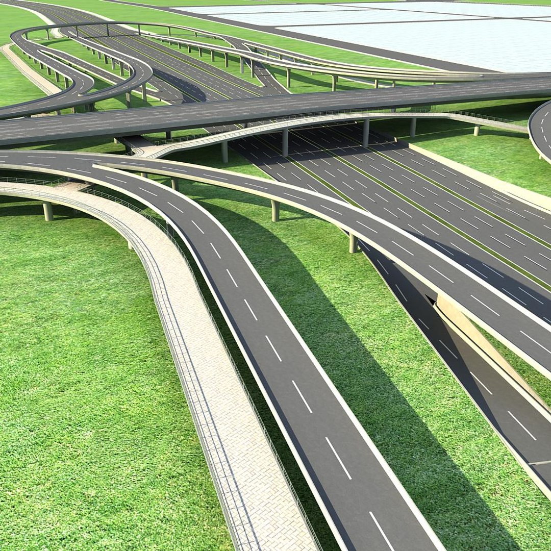 3ds max highway road way