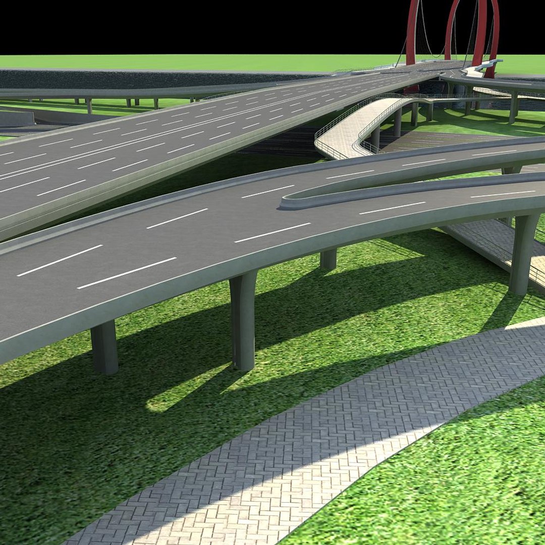 3ds max highway road way